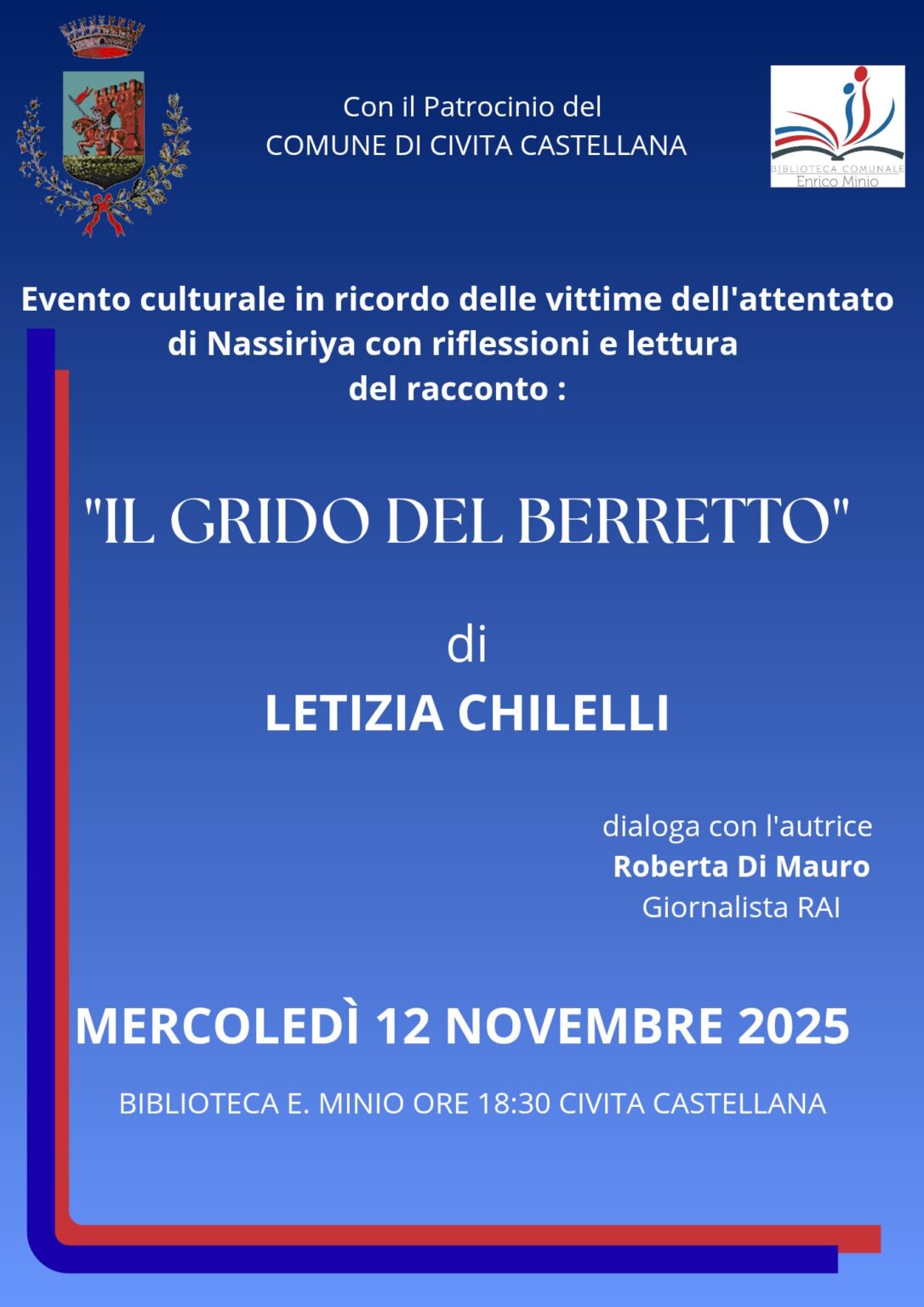 Libro sulle operazioni di pace a Civita Castellana